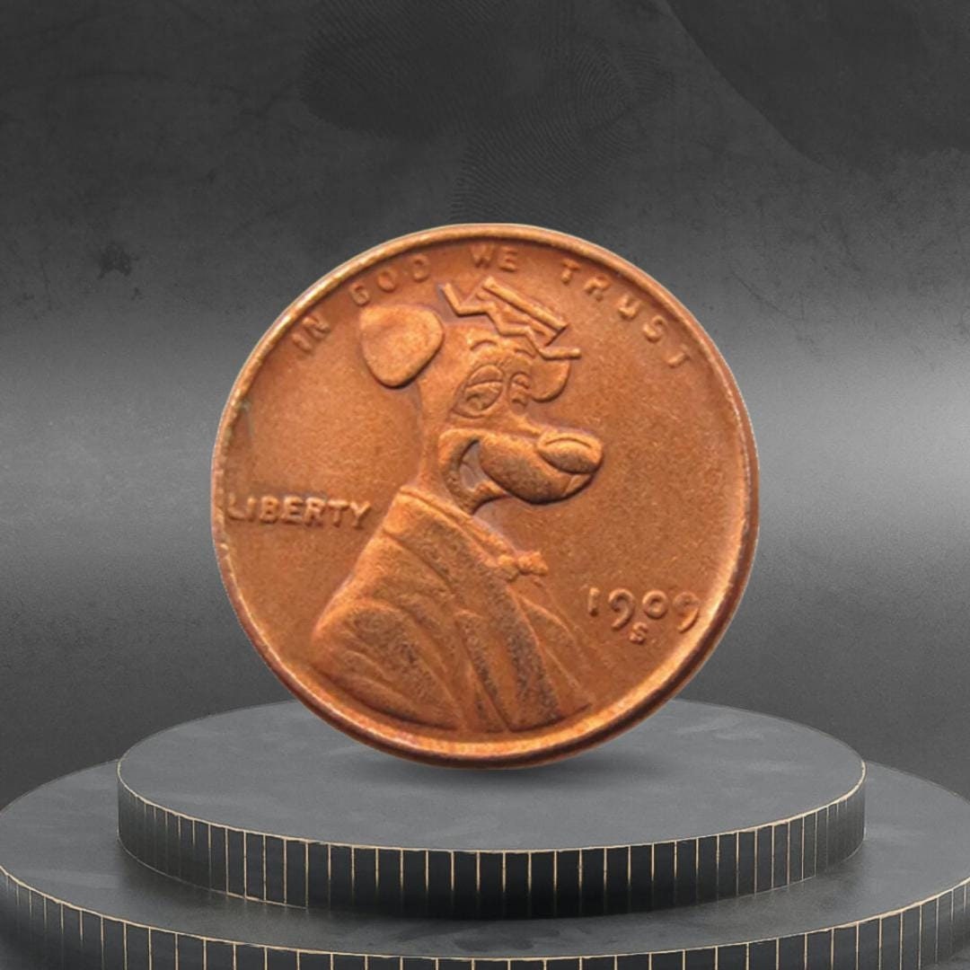 Hobo Coin the Huckleberry Hound Old Dog Cartoon American Custom Coin ...