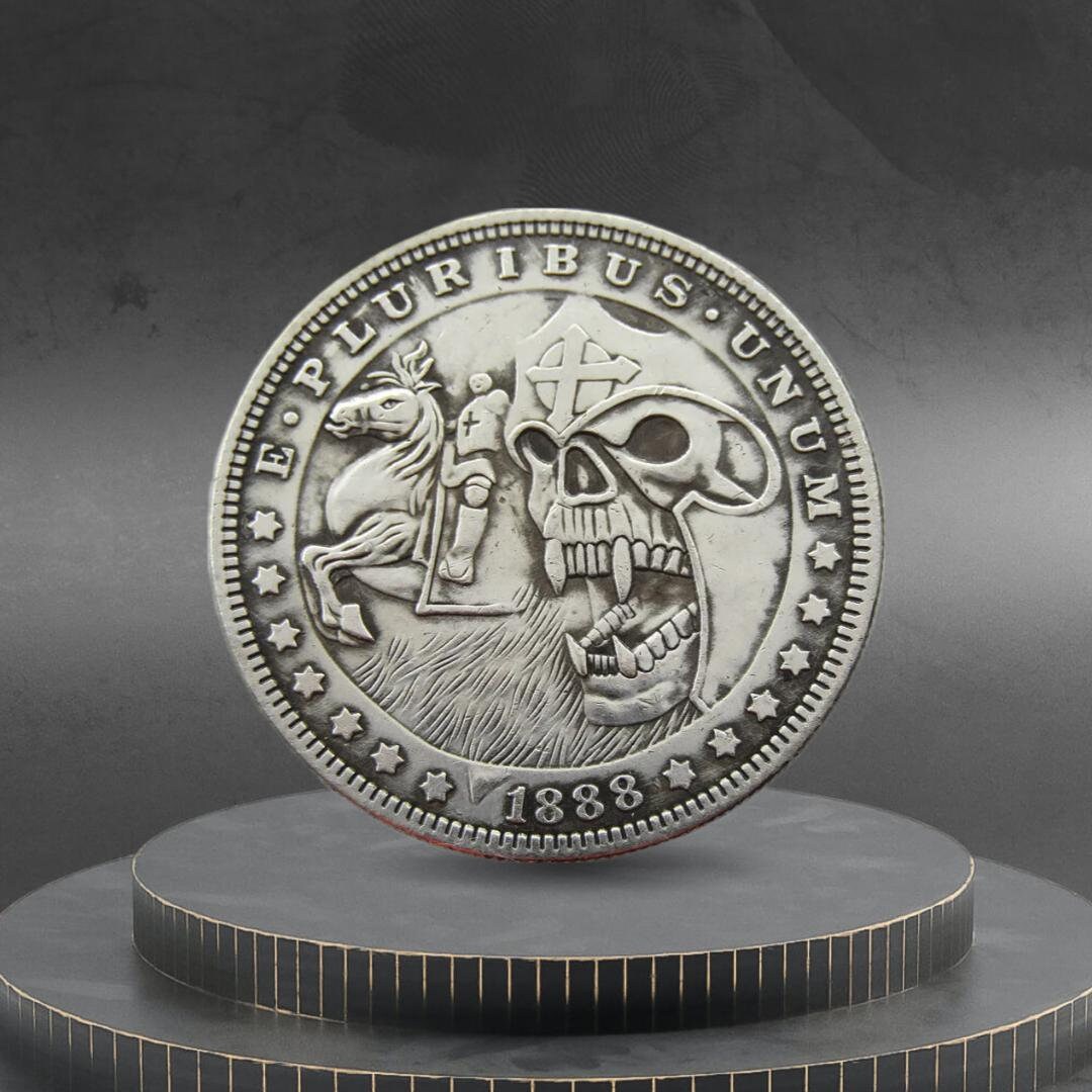 Hobo Coin Skull Medieval Knight Templar Guard of Church God American ...