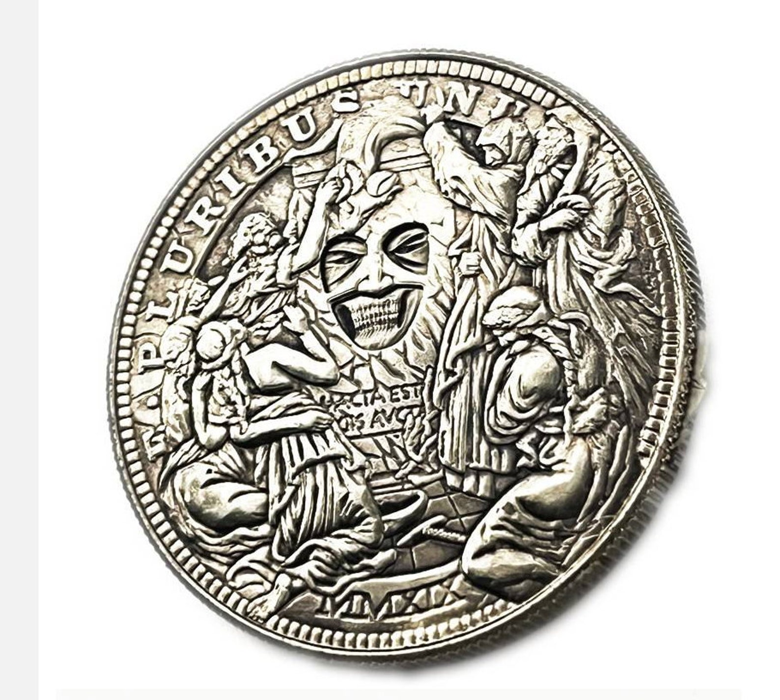 Mechanical Coin Roman Booteen Evil Face Medieval Alter 4 Moving Faces ...
