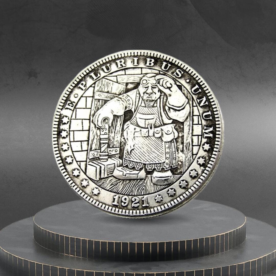 Hobo Coin Medieval Blacksmith Sword Maker Iron Worker American Custom ...