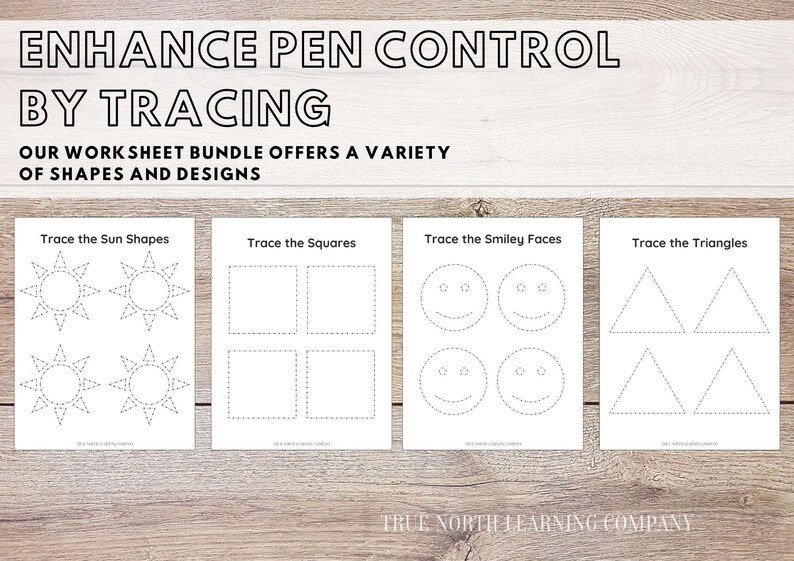 Lines and Shapes Tracing & Pen Control // Preschool Fine Motor - Etsy