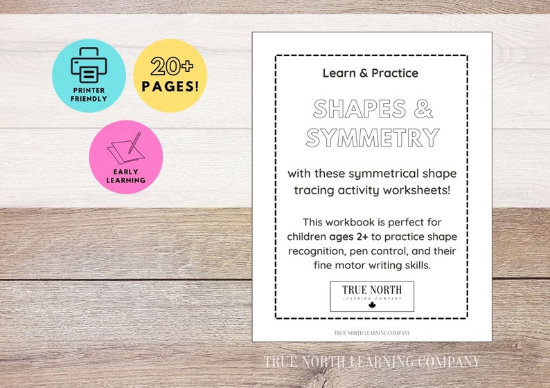 Symmetry Tracing & Drawing Worksheet Bundle // Preschool - Etsy