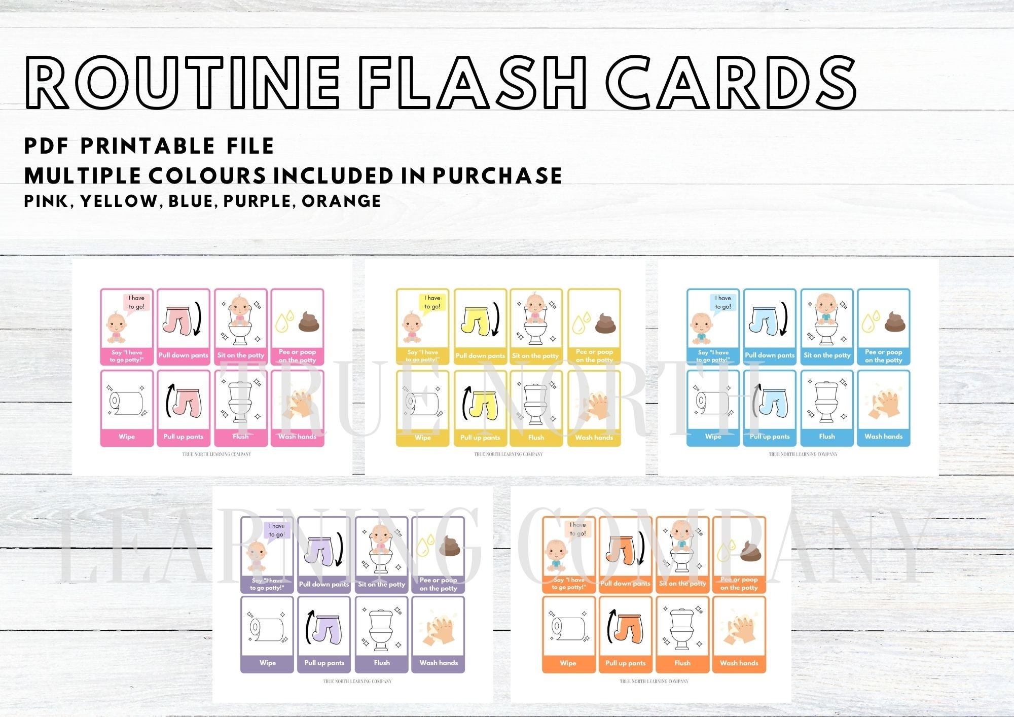 Potty Training Routine Flash Cards - Etsy