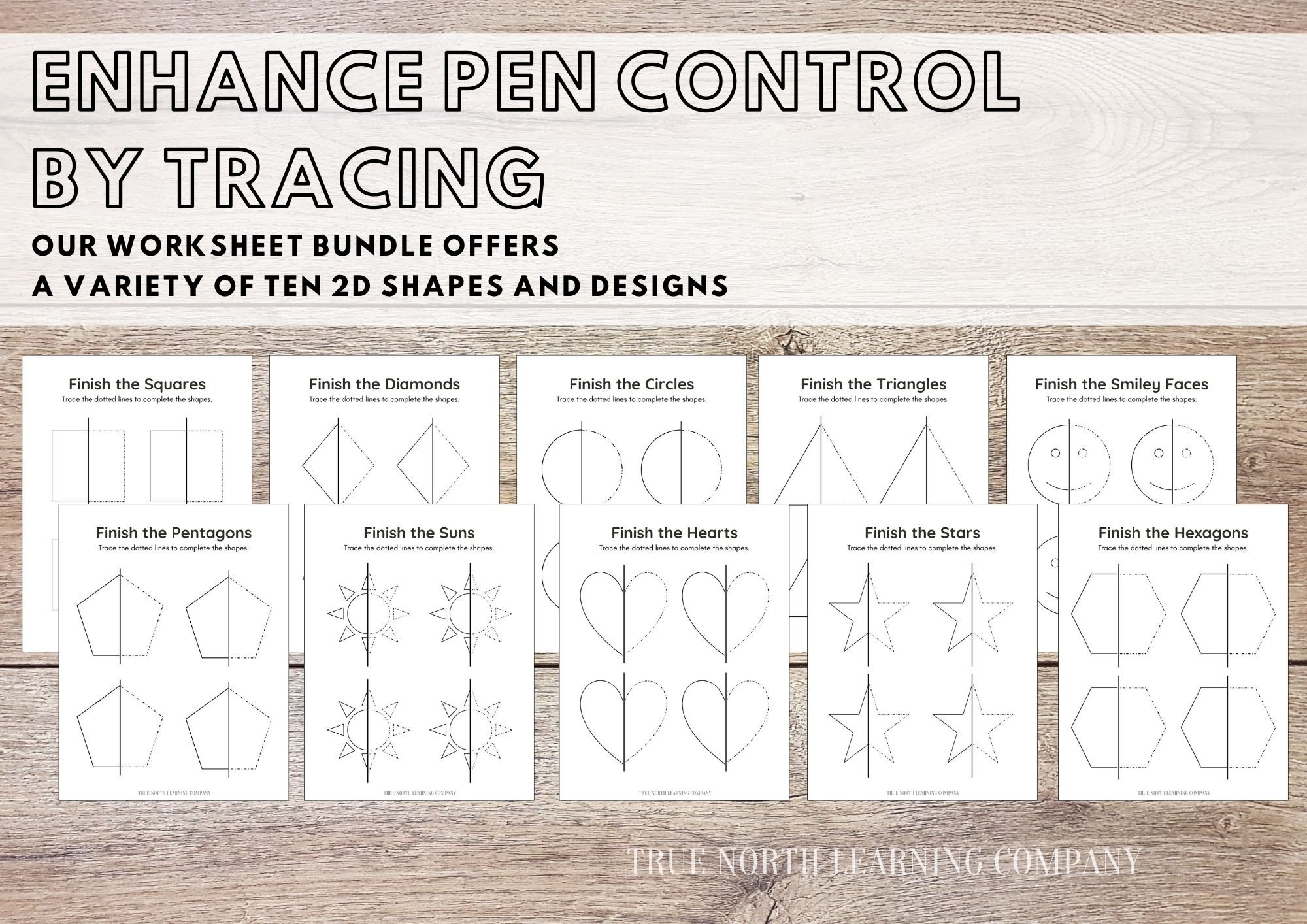 Symmetry Tracing & Drawing Worksheet Bundle // Preschool Toddler ...