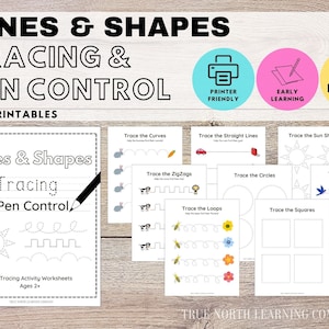 Lines and Shapes Tracing & Pen Control // Preschool Fine Motor ...