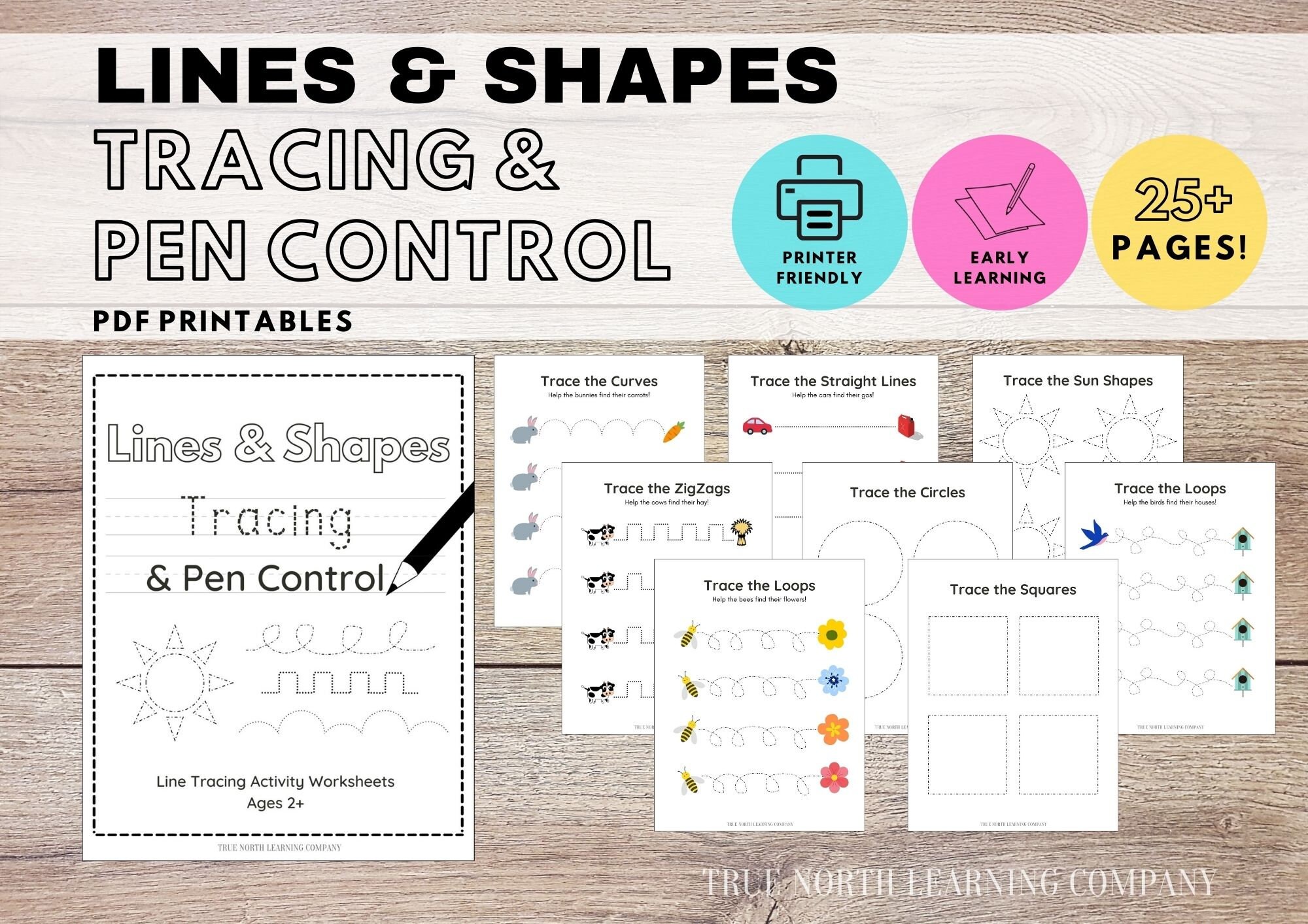 Lines and Shapes Tracing & Pen Control // Preschool Fine Motor ...