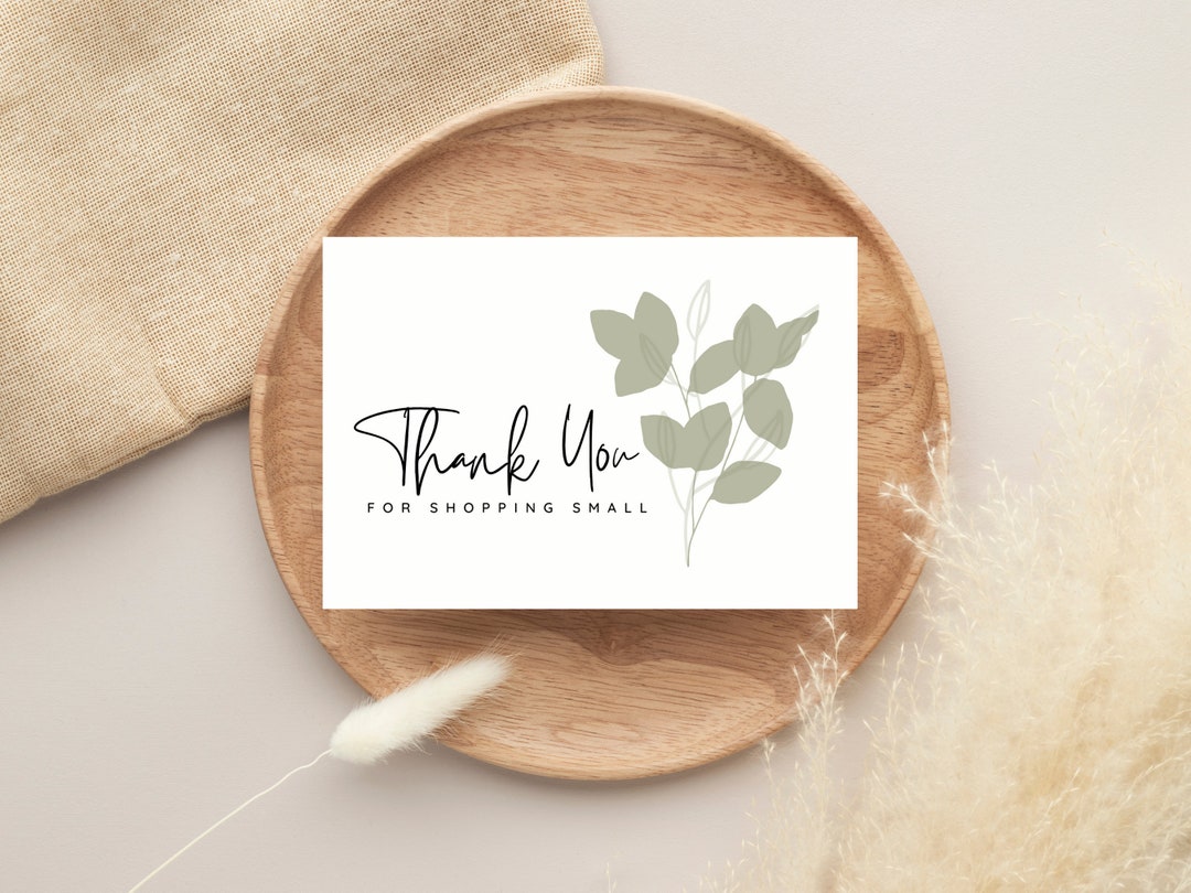 Spring No. 1 | Editable Thank You Card, Customer Thank You, Thank You ...
