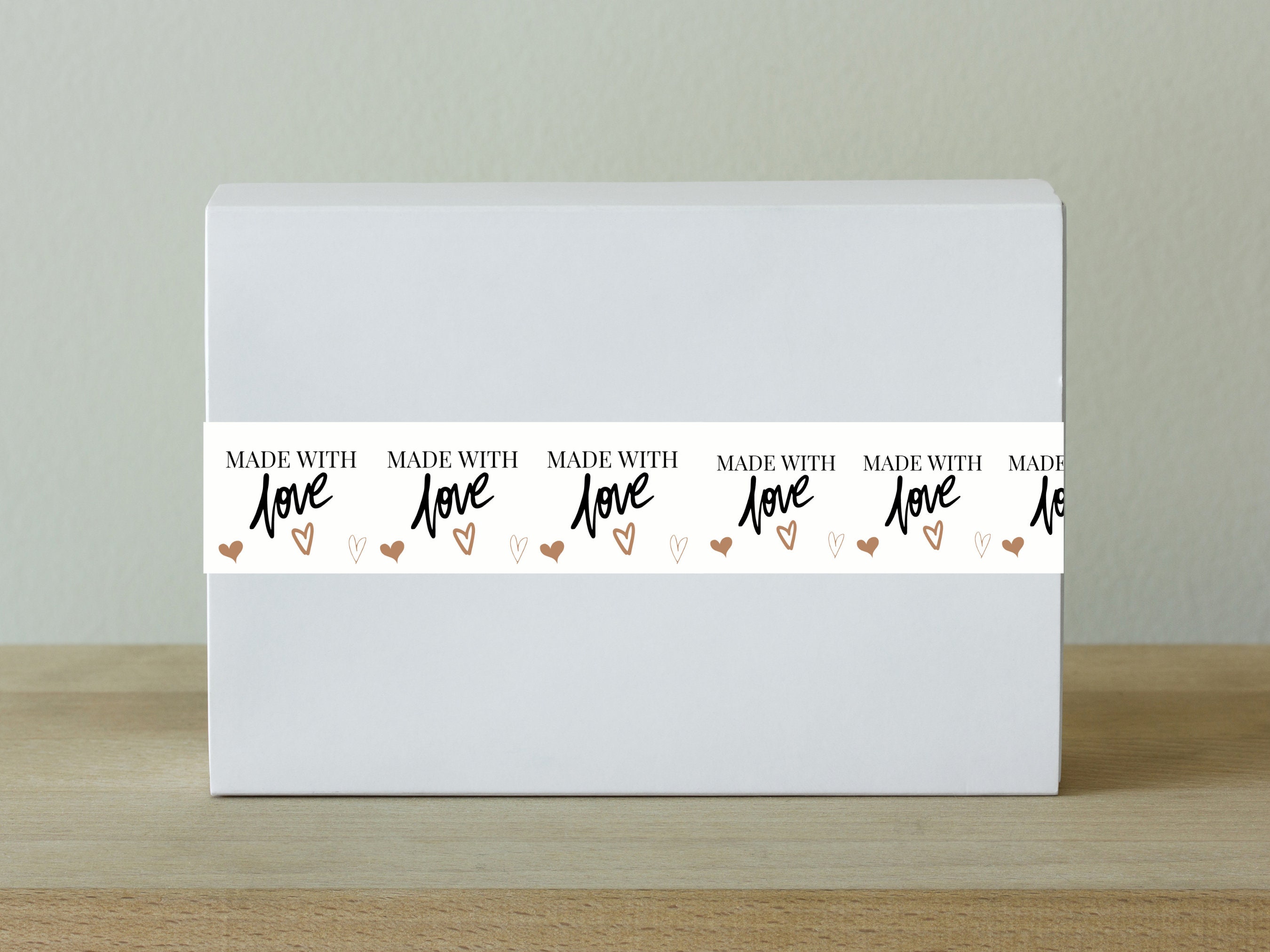 Made With Love, Editable Packing Tape, Small Business Templates ...