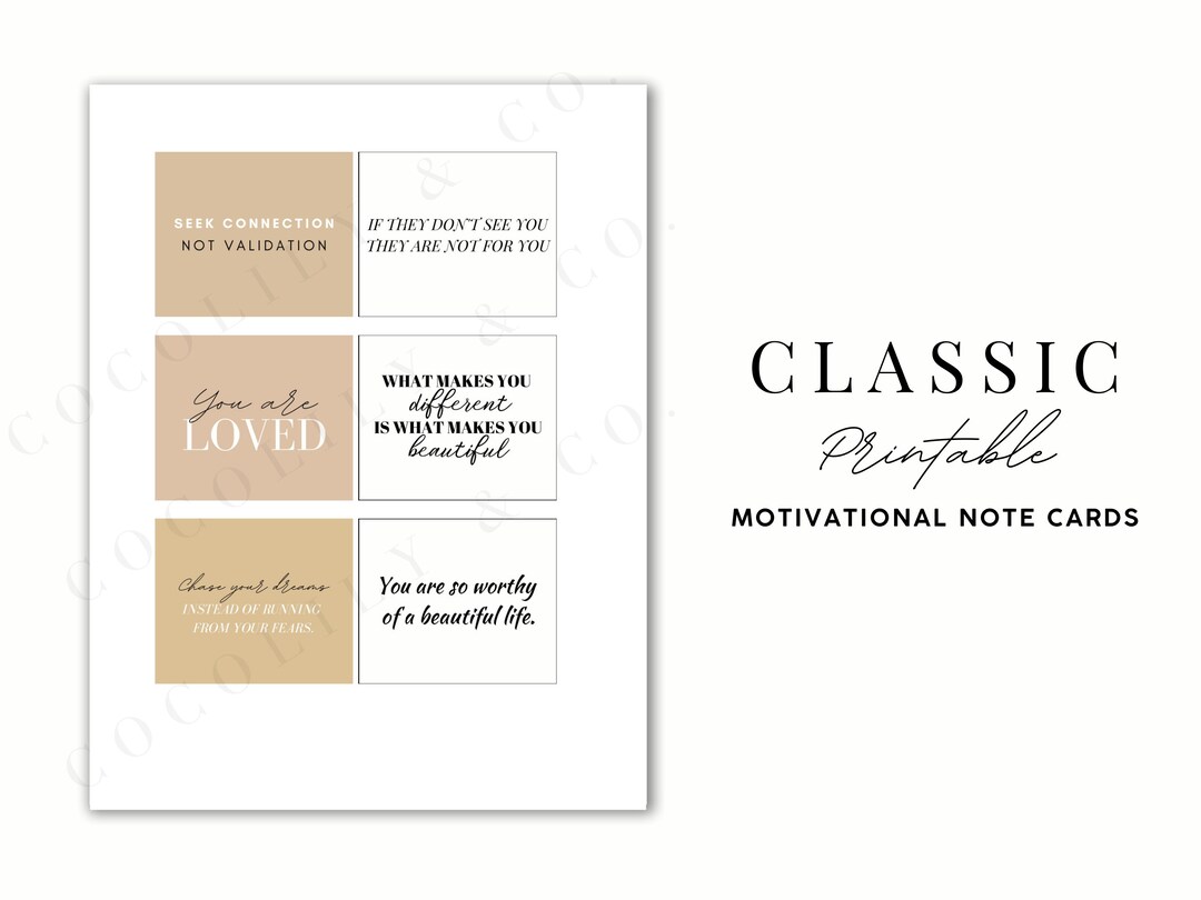 Inspirational Notes | Classic | Printable Notes | Printables ...
