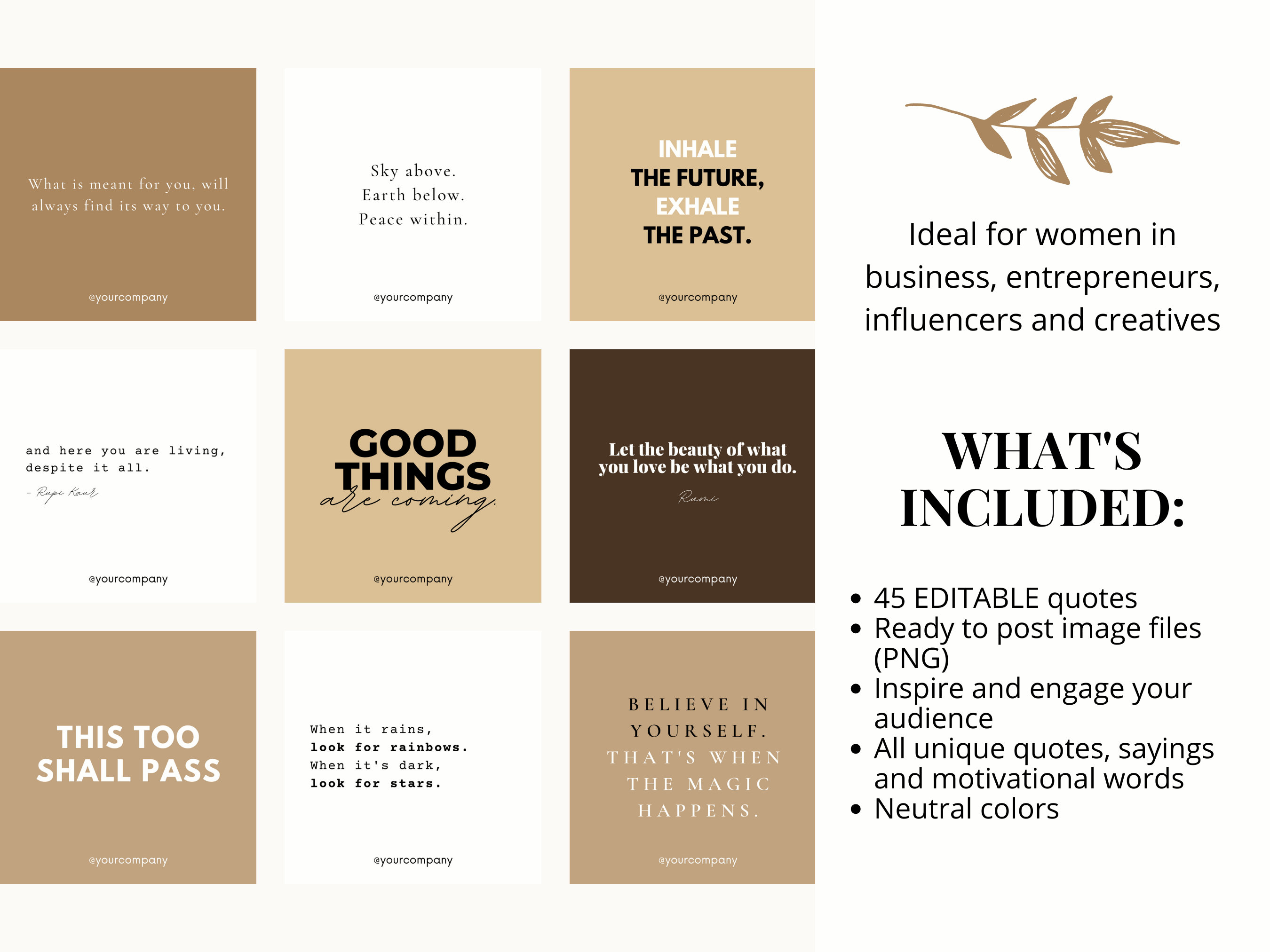 Neutral Color Quotes Pin Page