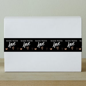 Made With Love, Editable Packing Tape, Small Business Templates ...
