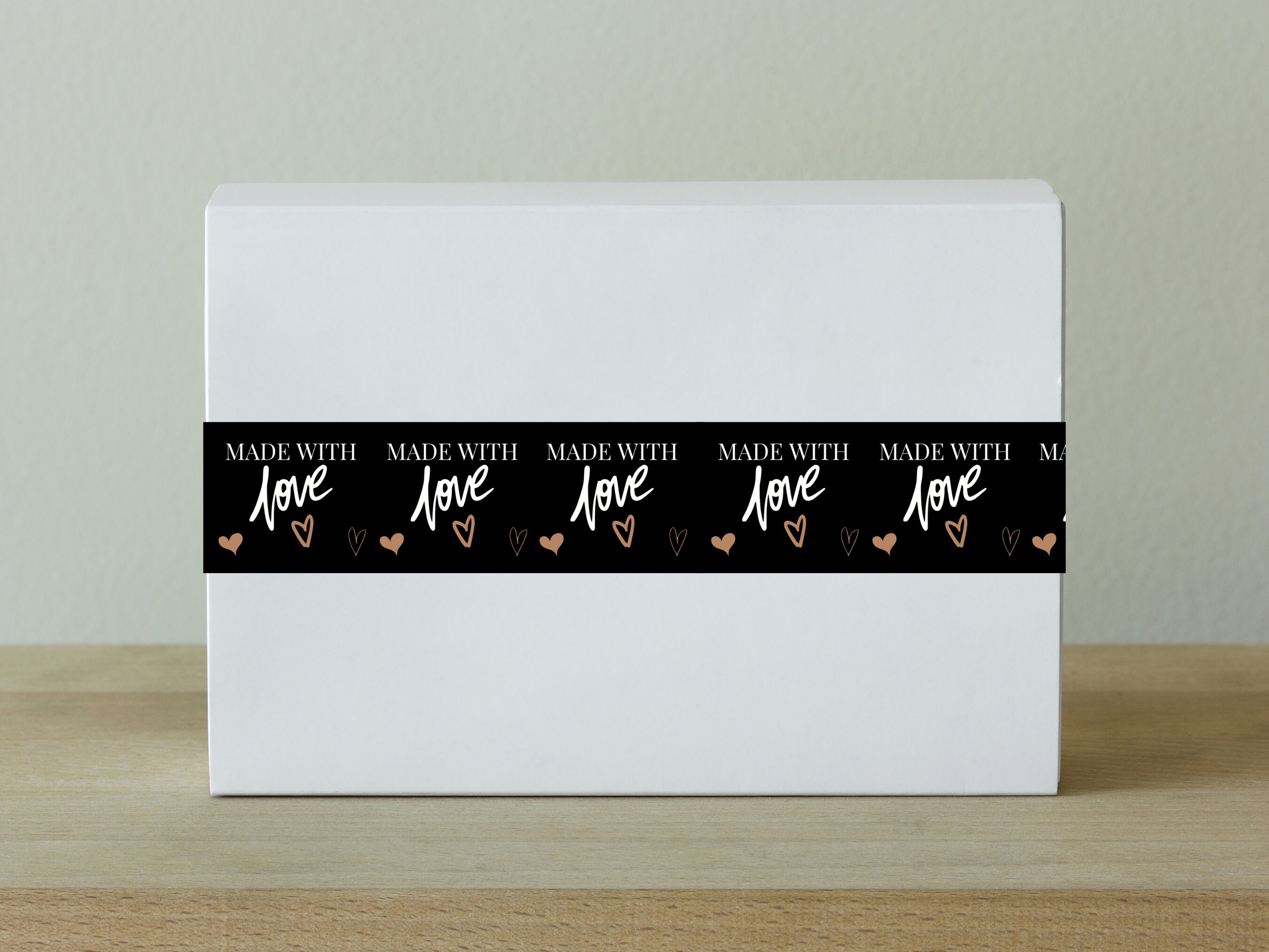 Made With Love, Editable Packing Tape, Small Business Templates ...