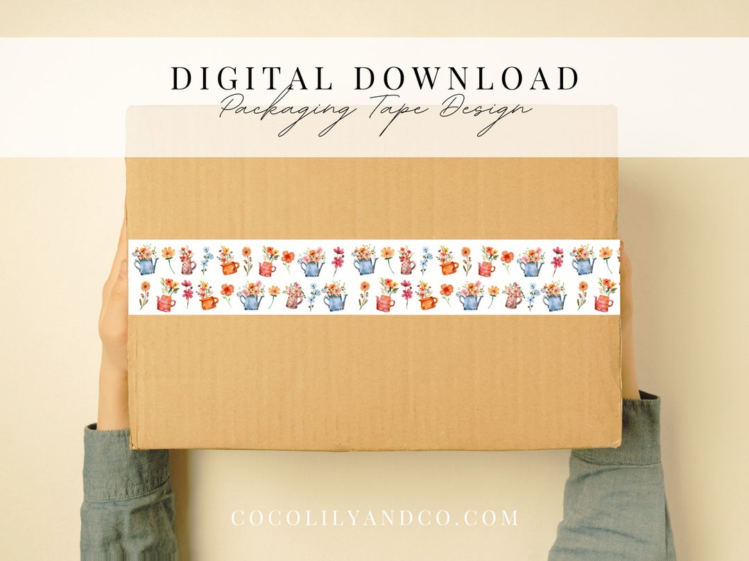 Packaging Tape Design, Branded Stationery, Digital Paper Tape, Packing ...