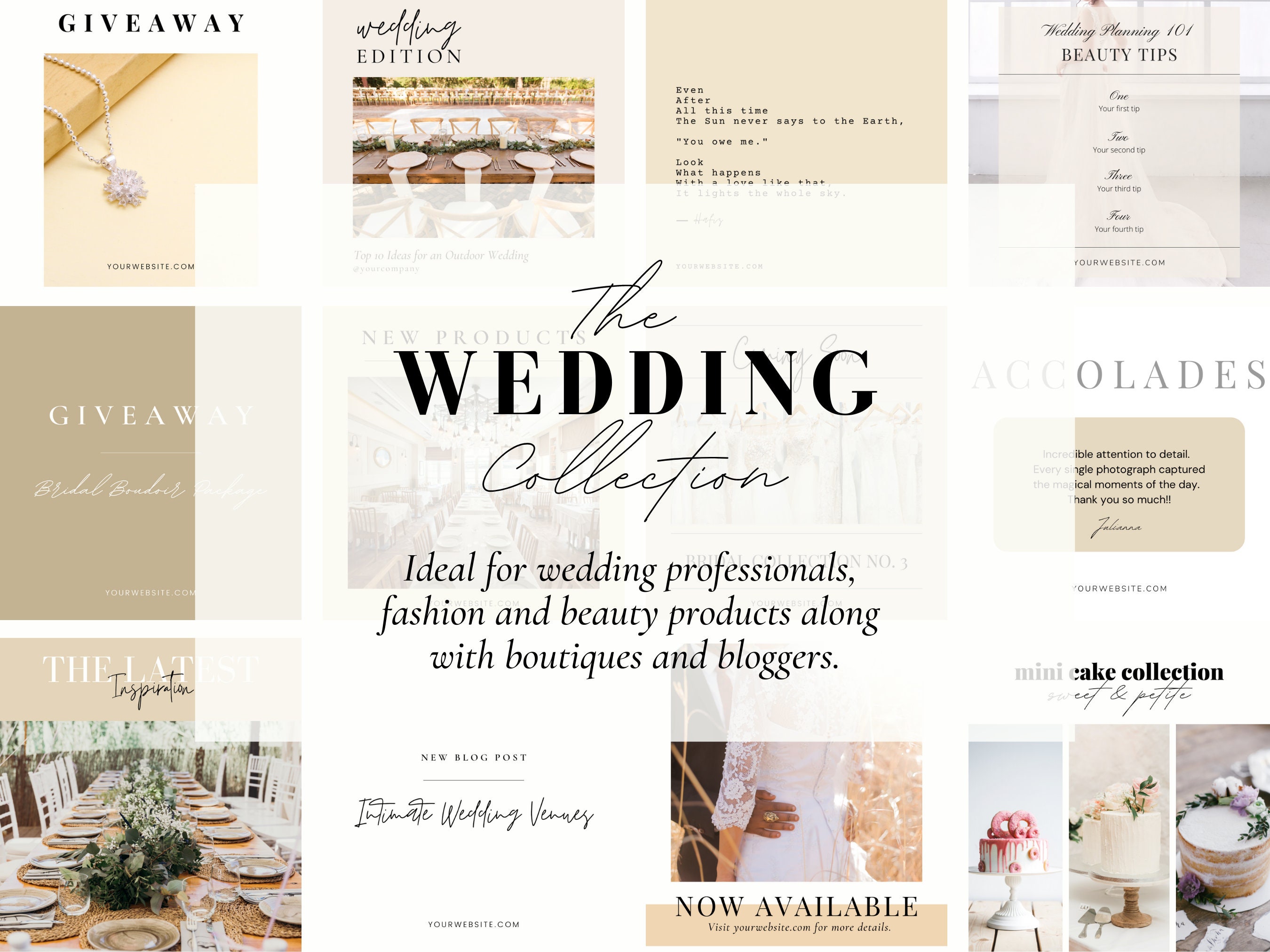 Wedding Social Media Posts, Instagram Posts, Editable Templates ...