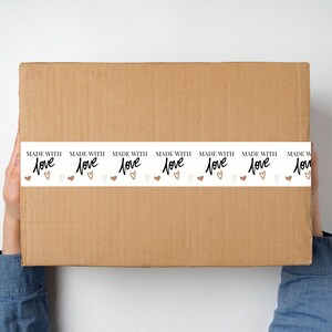 Made With Love, Editable Packing Tape, Small Business Templates ...