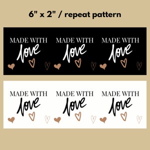 Made With Love, Editable Packing Tape, Small Business Templates ...