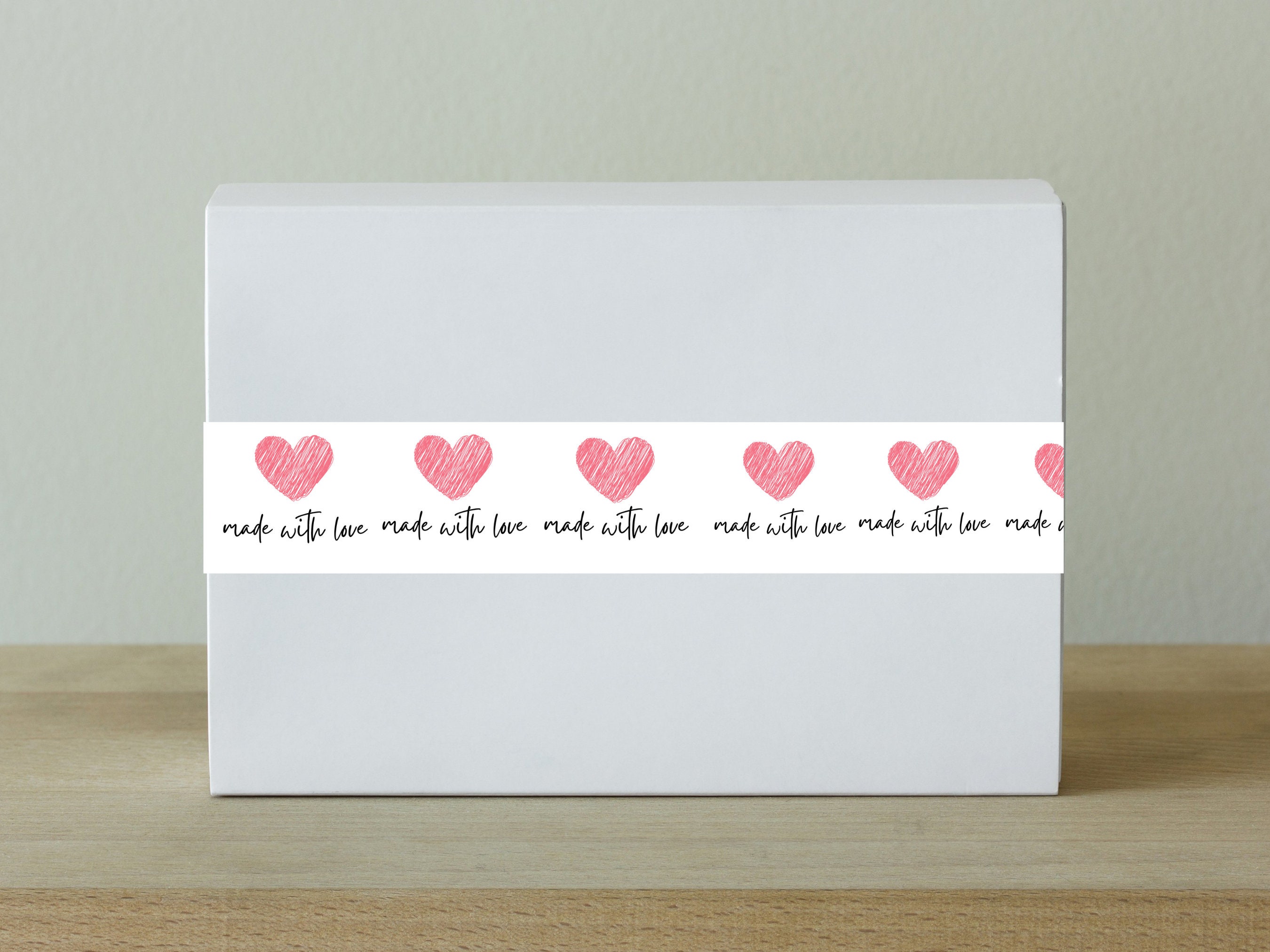 Made With Love, Editable Packing Tape, Small Business Templates ...