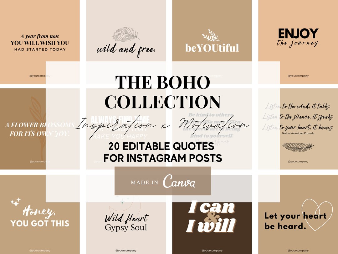 Boho Chic | Inspirational Quotes for Instagram | Motivational Quotes ...