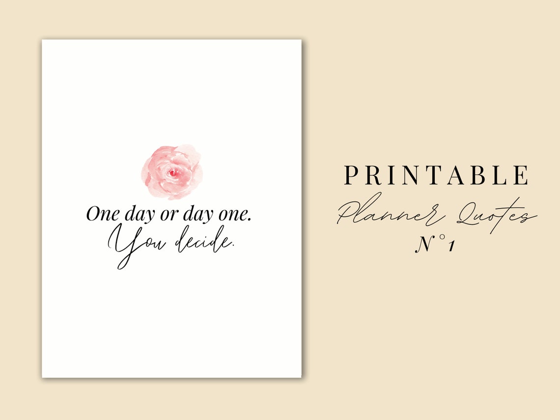 Printable Planner Quotes | No. 1 | Inspirational Quotes | Printable Art ...