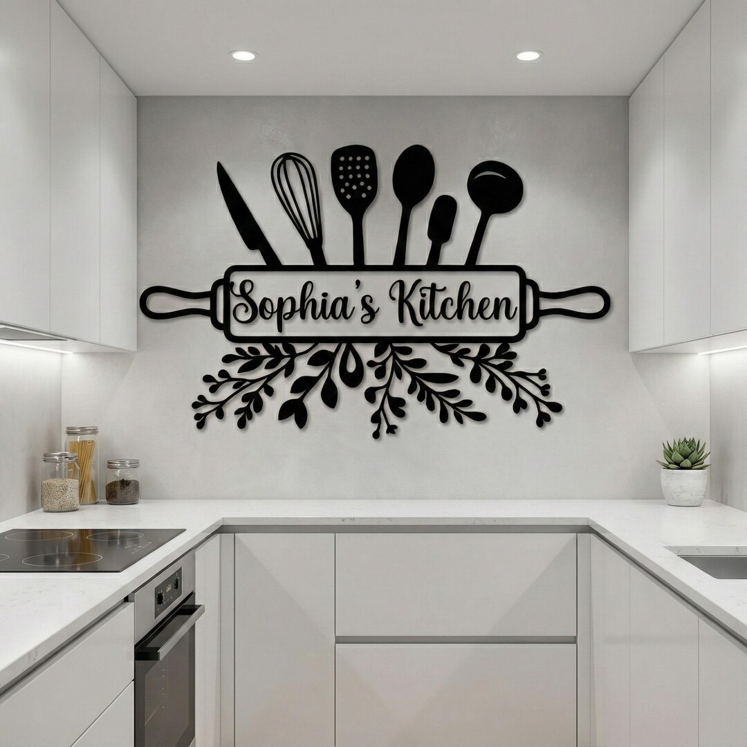 Custom Kitchen Metal Sign, Metal Wall Art, Farmhouse Kitchen Decor ...