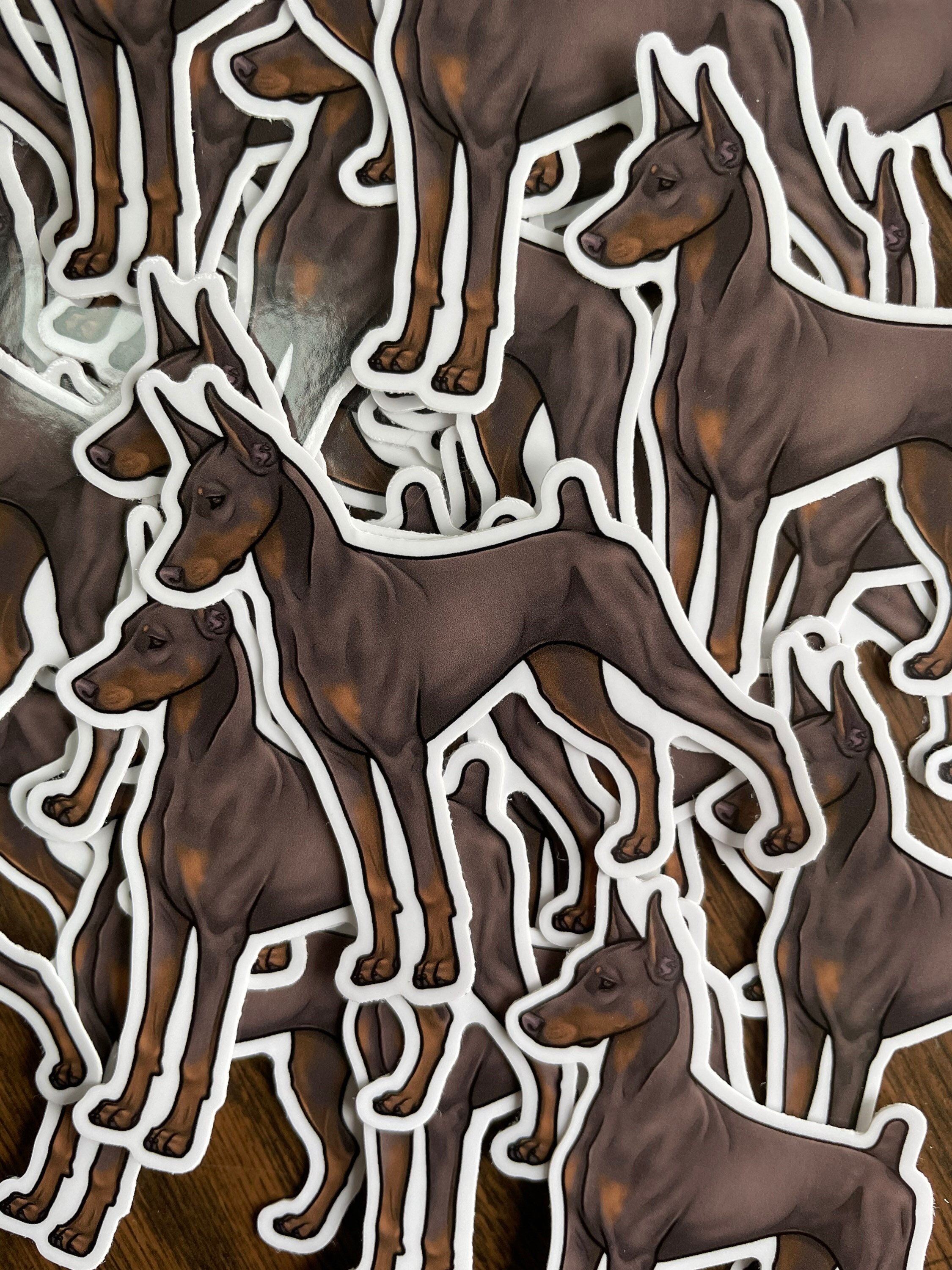 3 Doberman Pinscher Sticker Vinyl Sticker Dobe Dobie - Etsy