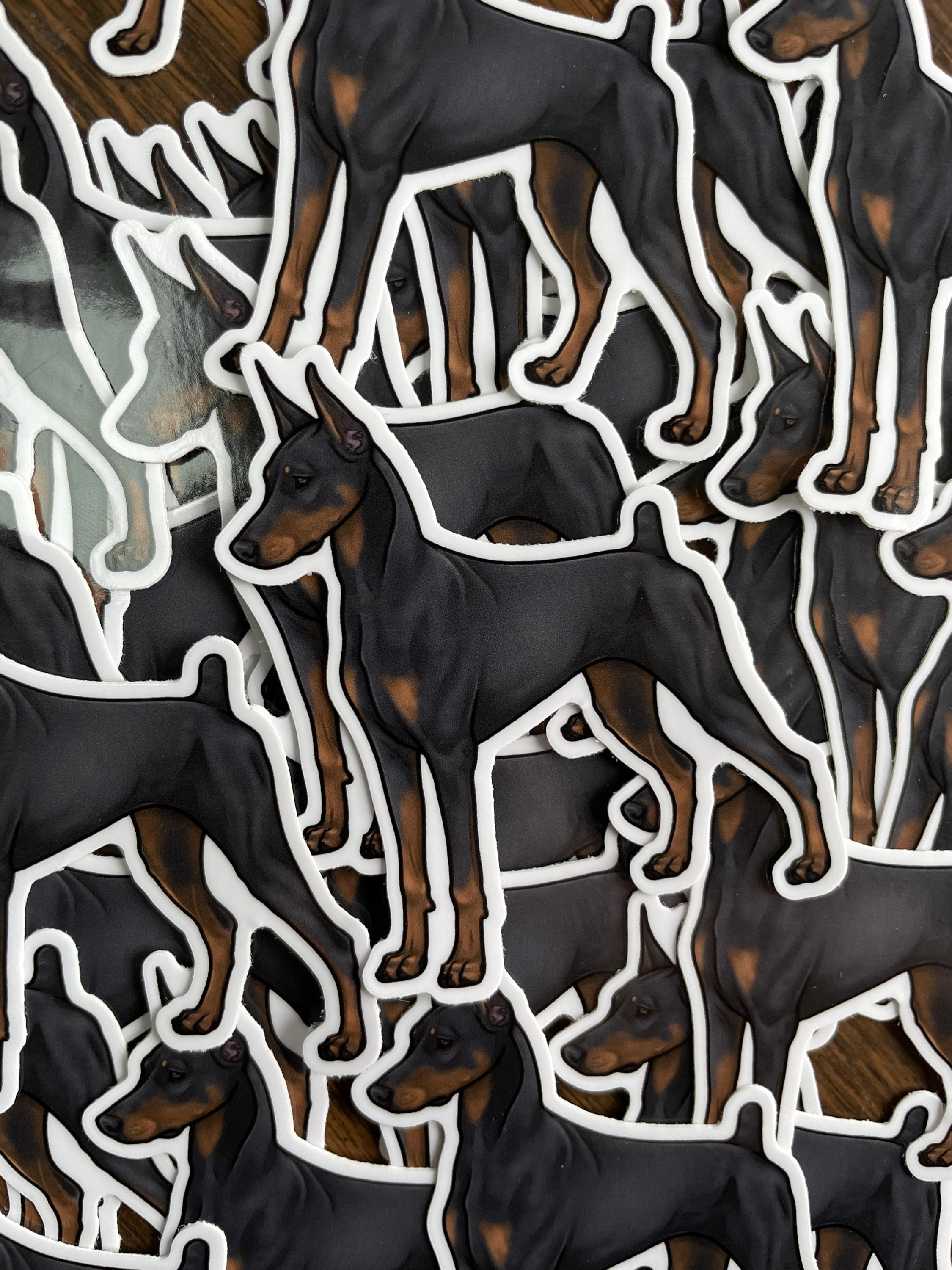 3 Doberman Pinscher Sticker Vinyl Sticker Dobe Dobie - Etsy