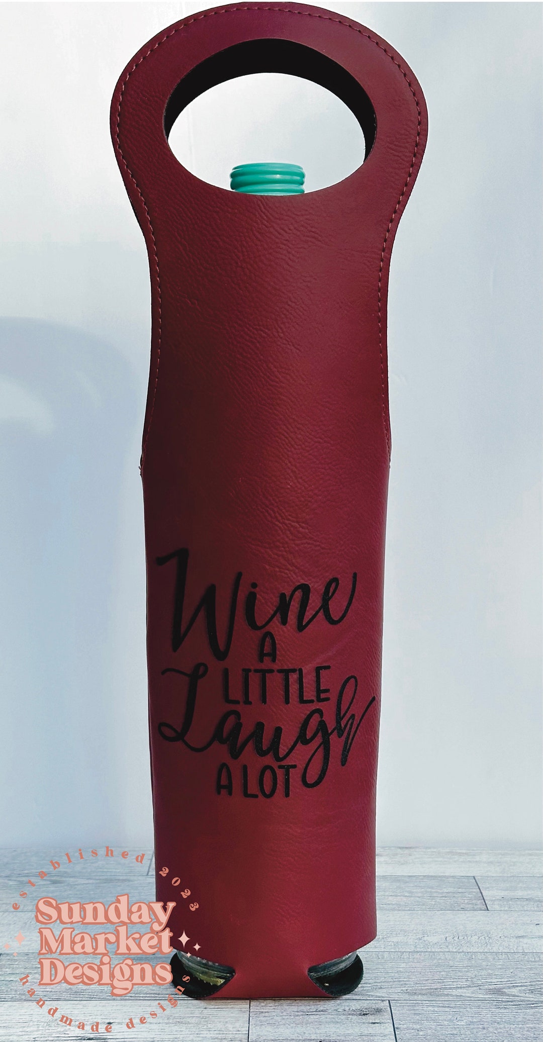 Personalized Gift, Wine Lovers, Custom Wine Bag, Leatherette Wine Bag ...