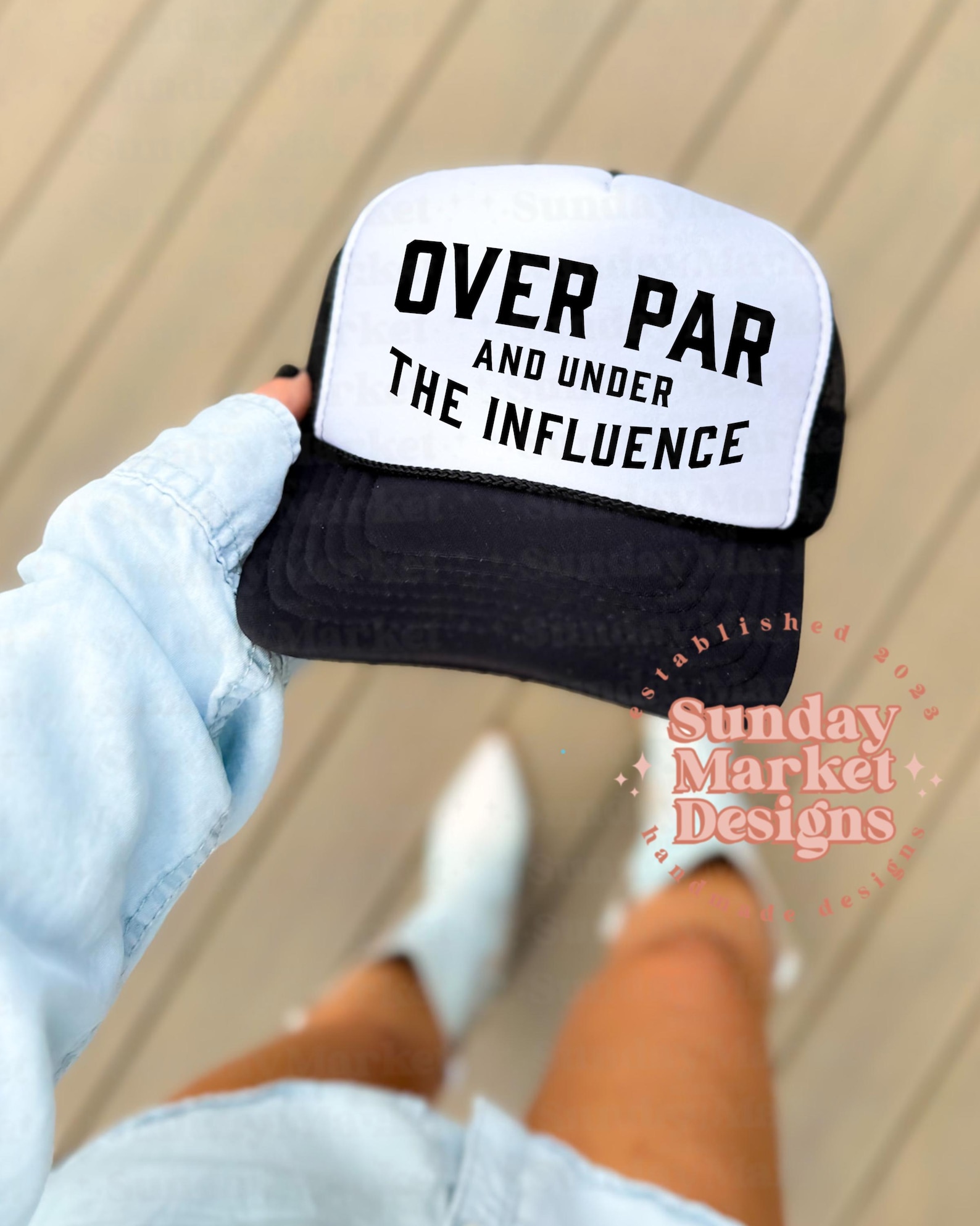 Over Par and Under the Influence Hat, Funny Golf Trucker Hat,women’s ...