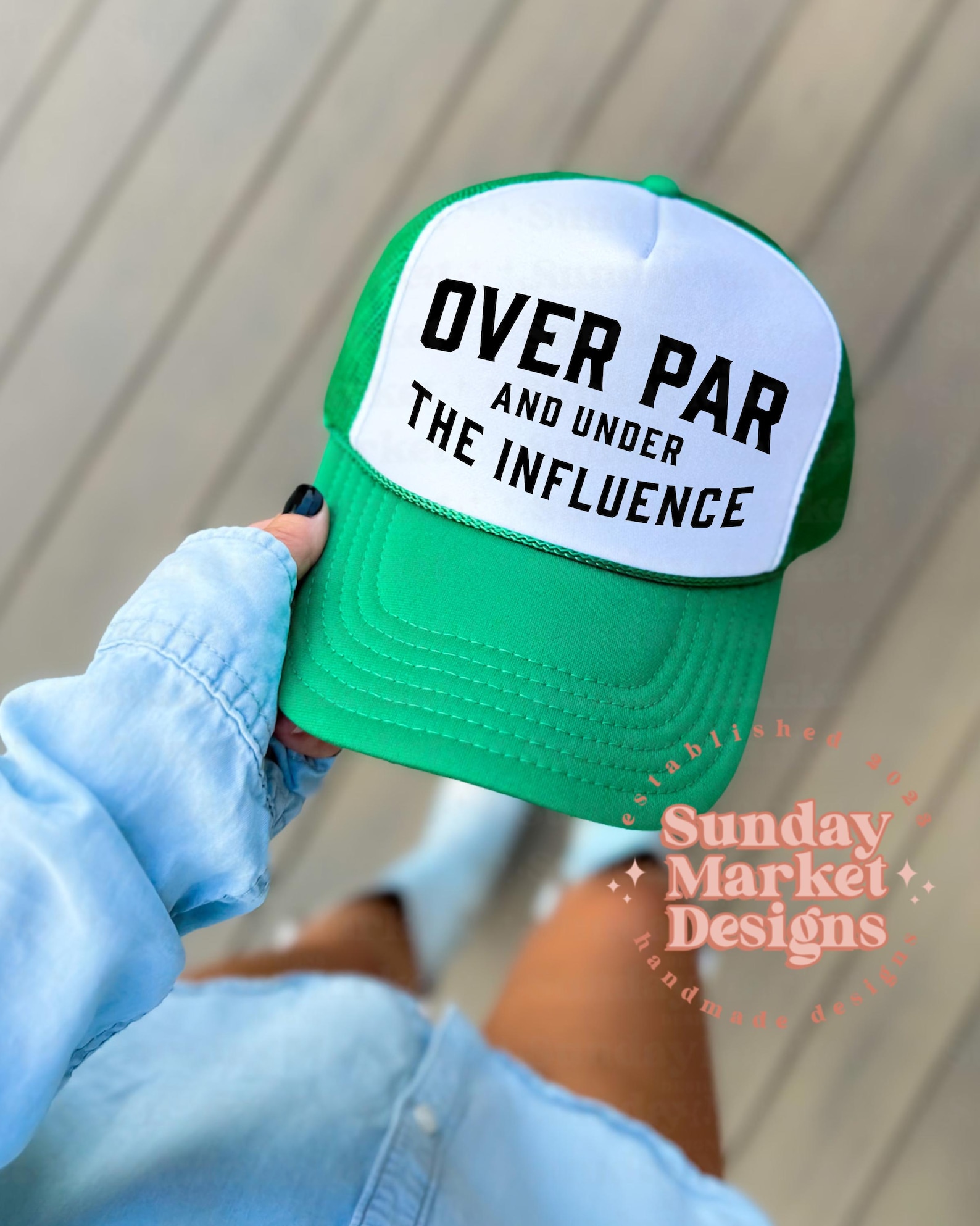 Over Par and Under the Influence Hat, Funny Golf Trucker Hat,women’s ...