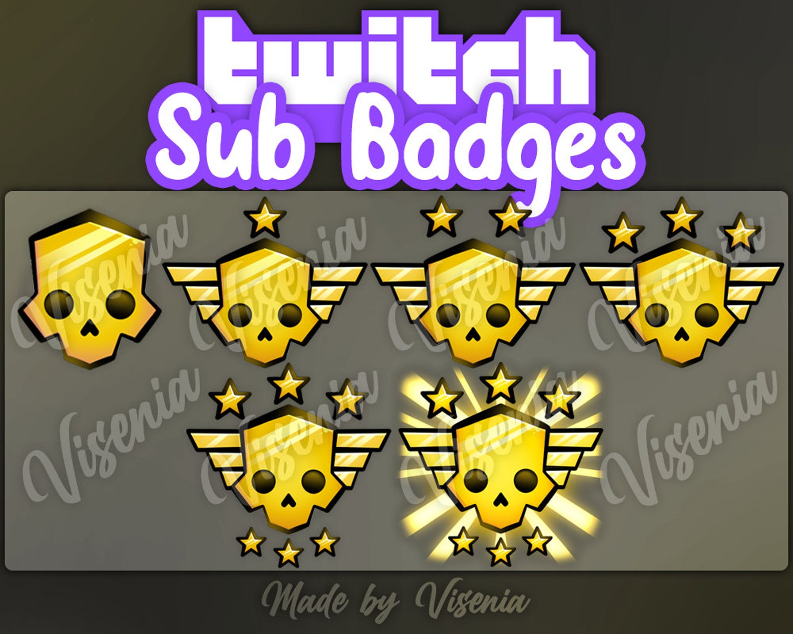 Helldivers 2 Skull Twitch Sub Badges Helldivers Ranks Bit Badges Skull ...