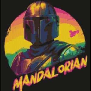 Cross Stitch PDF Pattern MANDO MIAMI , Mandalorian Pattern Only 20 Aida ...