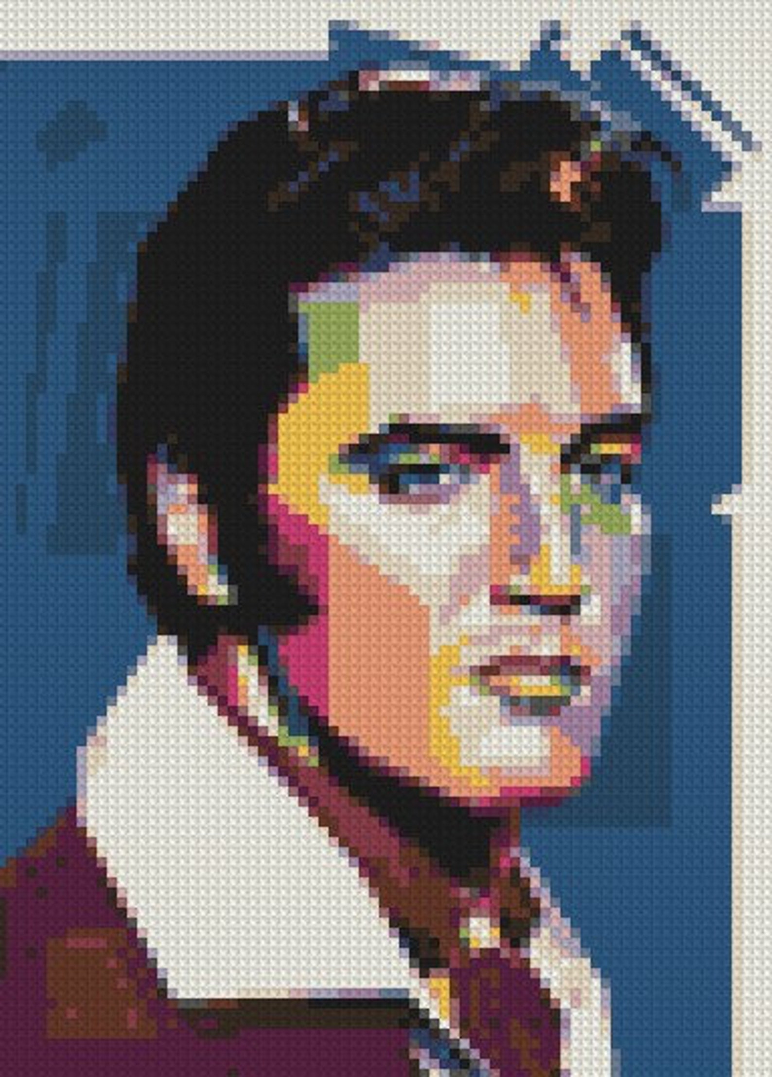 Cross Stitch PDF Pattern Elvis Presley Aida 20 + Mini Elvis Small ...