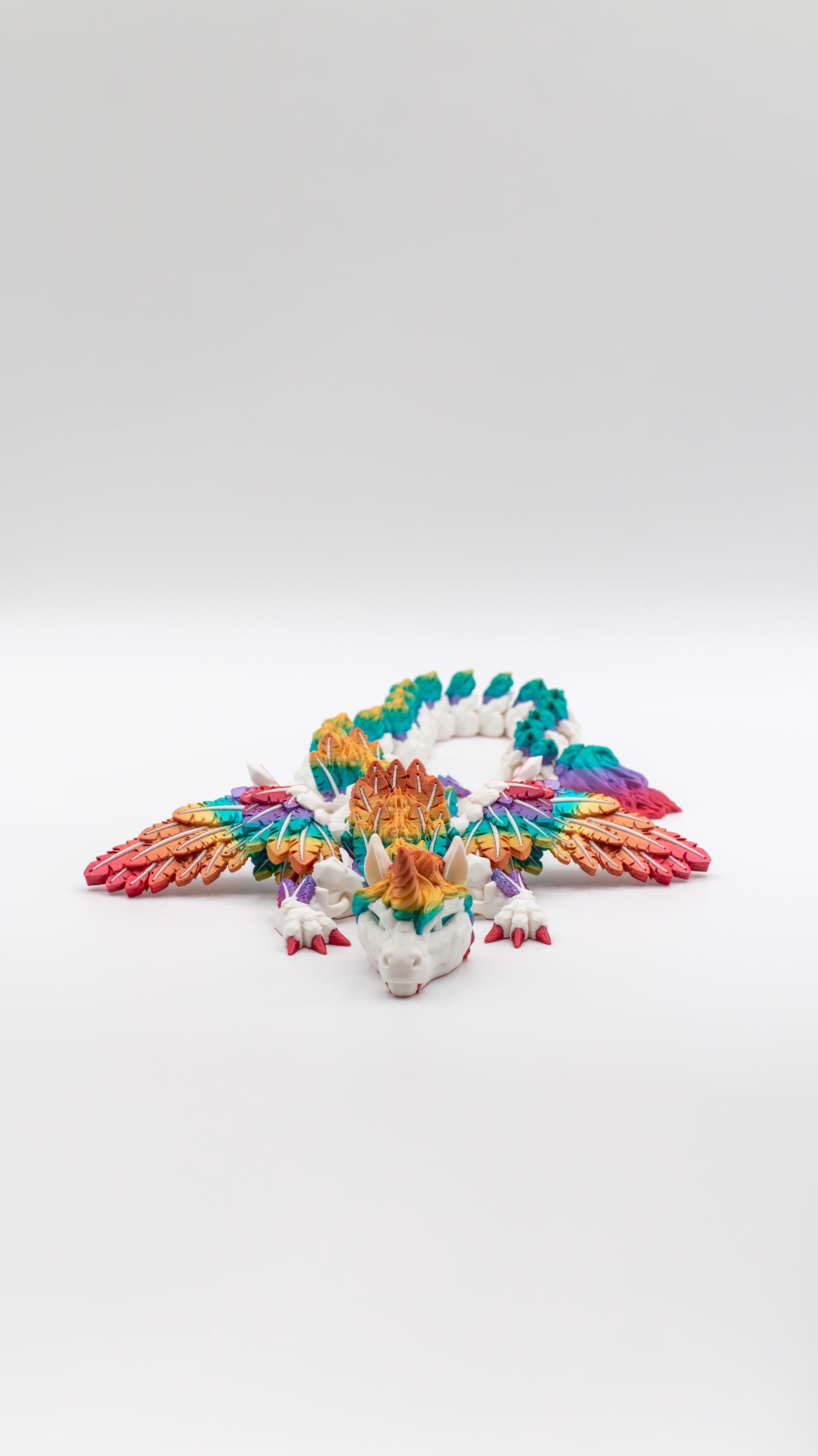 Alicorn Dragon - Articulated 3D Printed Dragon - Etsy