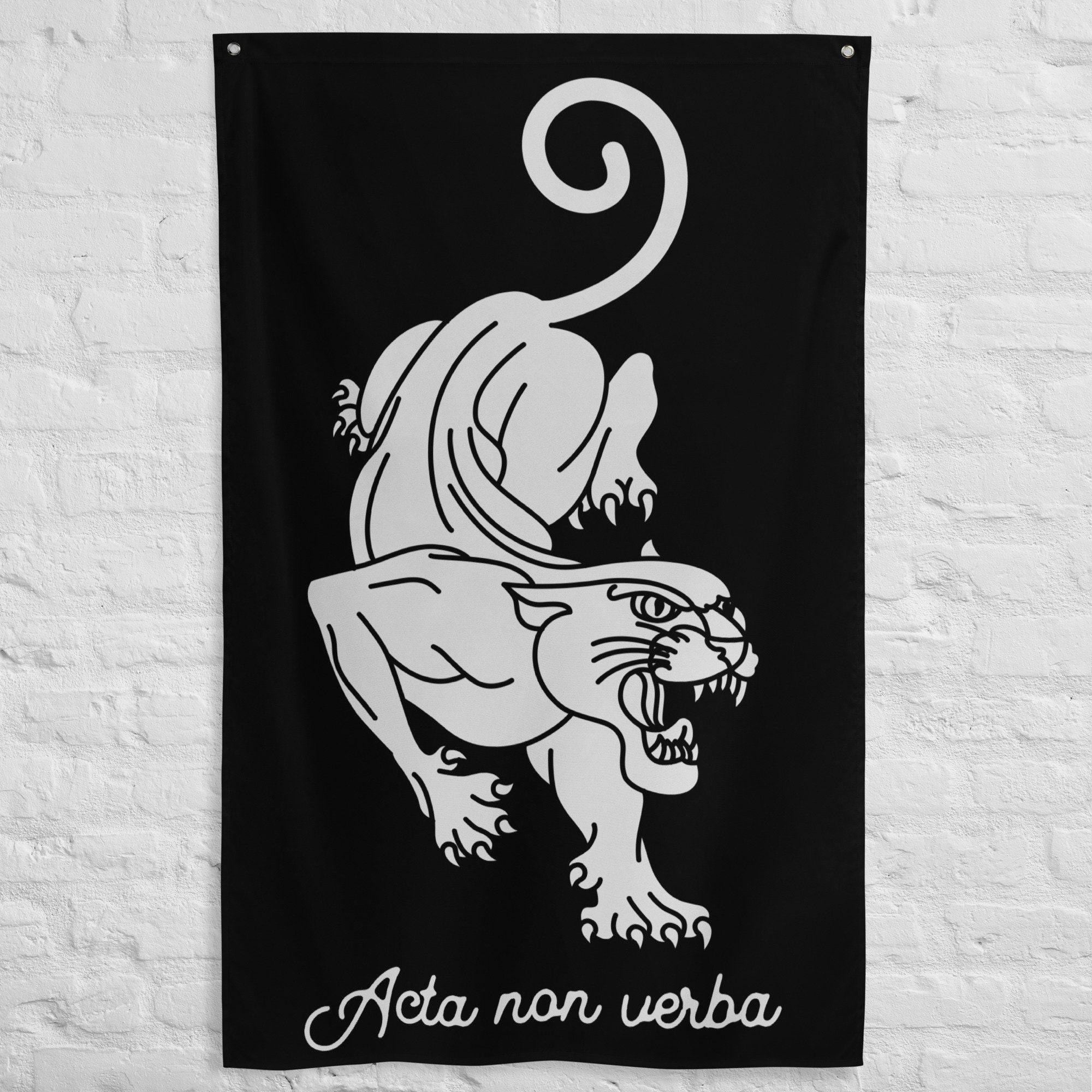 Acta Non Verba Gym Decor Weight Training Flag - Etsy