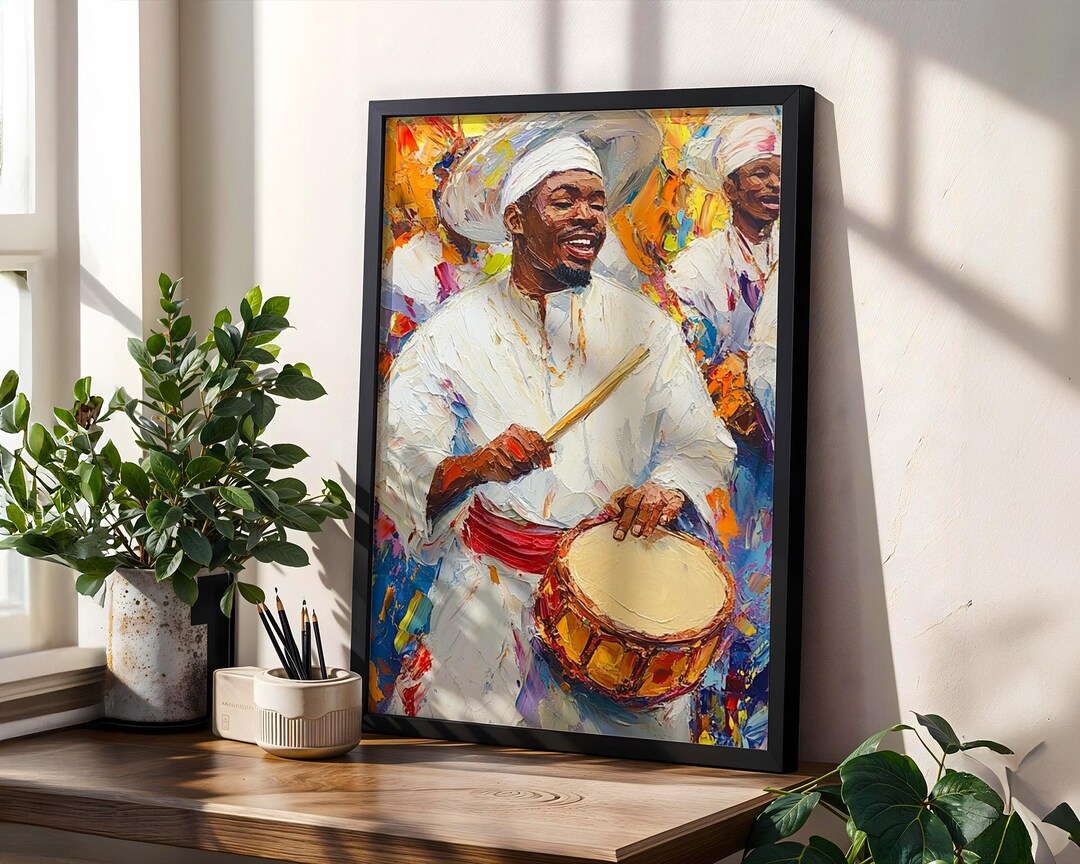 Drummers Matte Vertical Poster: Black African Art - Etsy