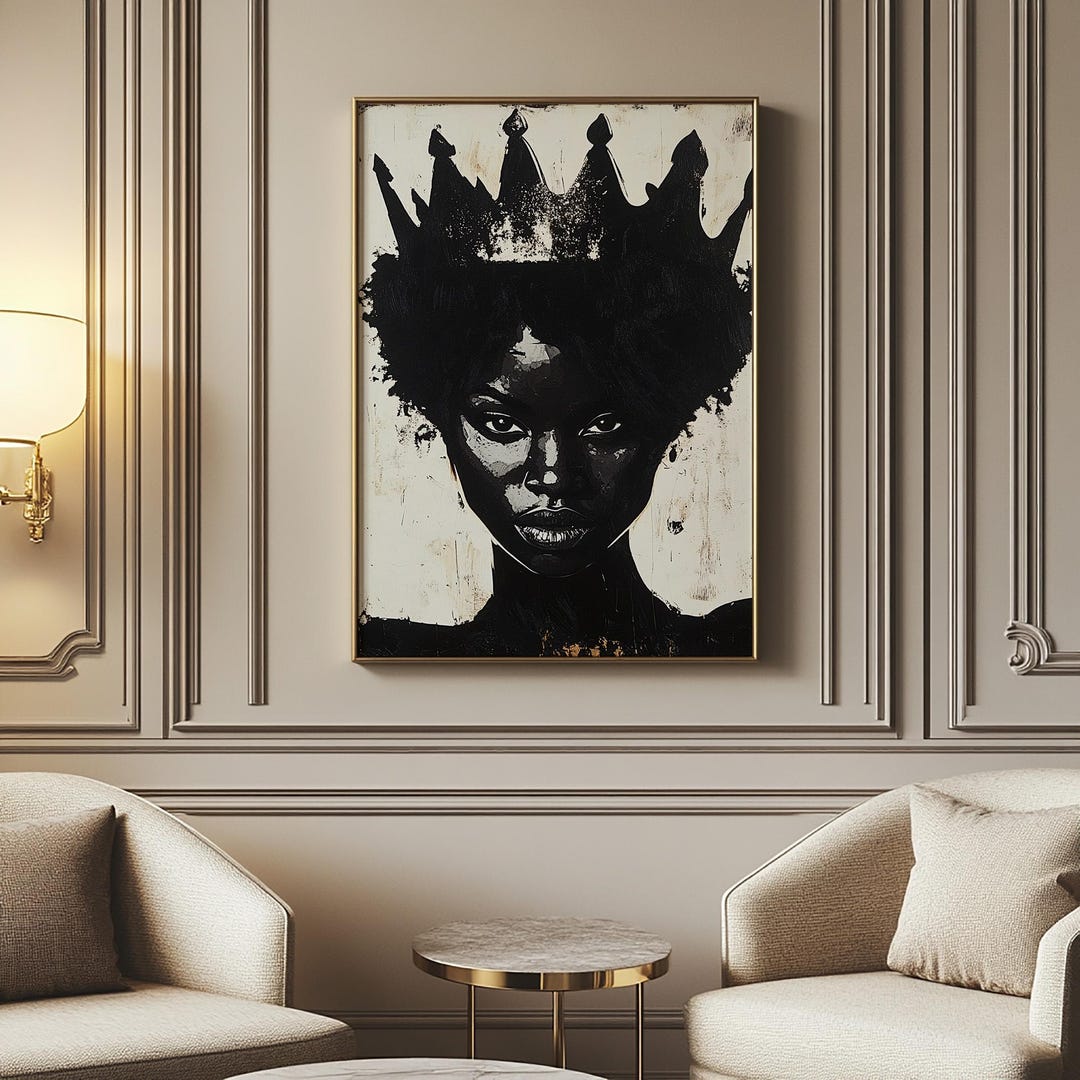 Black Queen Matte Vertical Poster, Wall Art, Ethnic Decor, Home ...