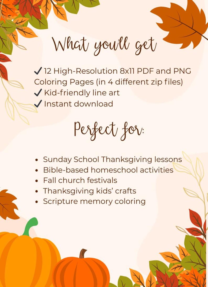 Fall Christian Coloring Pages for Kids – Thanksgiving Bible Verse ...