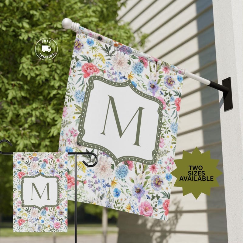 Monogram Garden Flag - Etsy