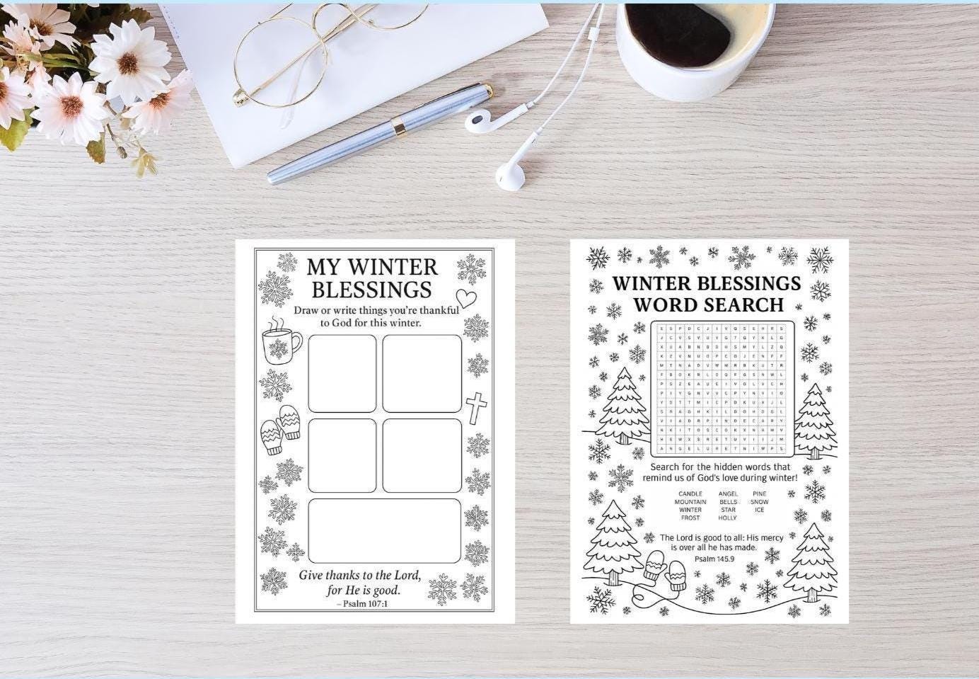 Christian Winter Coloring Pages for Kids - Bible Verse Activity Sheets ...