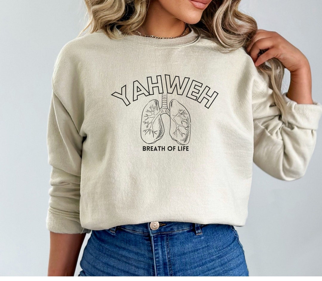 Yahweh Sweatshirt, YHWH Sweatshirt, Yahweh Breath of Life Sweatshirt ...