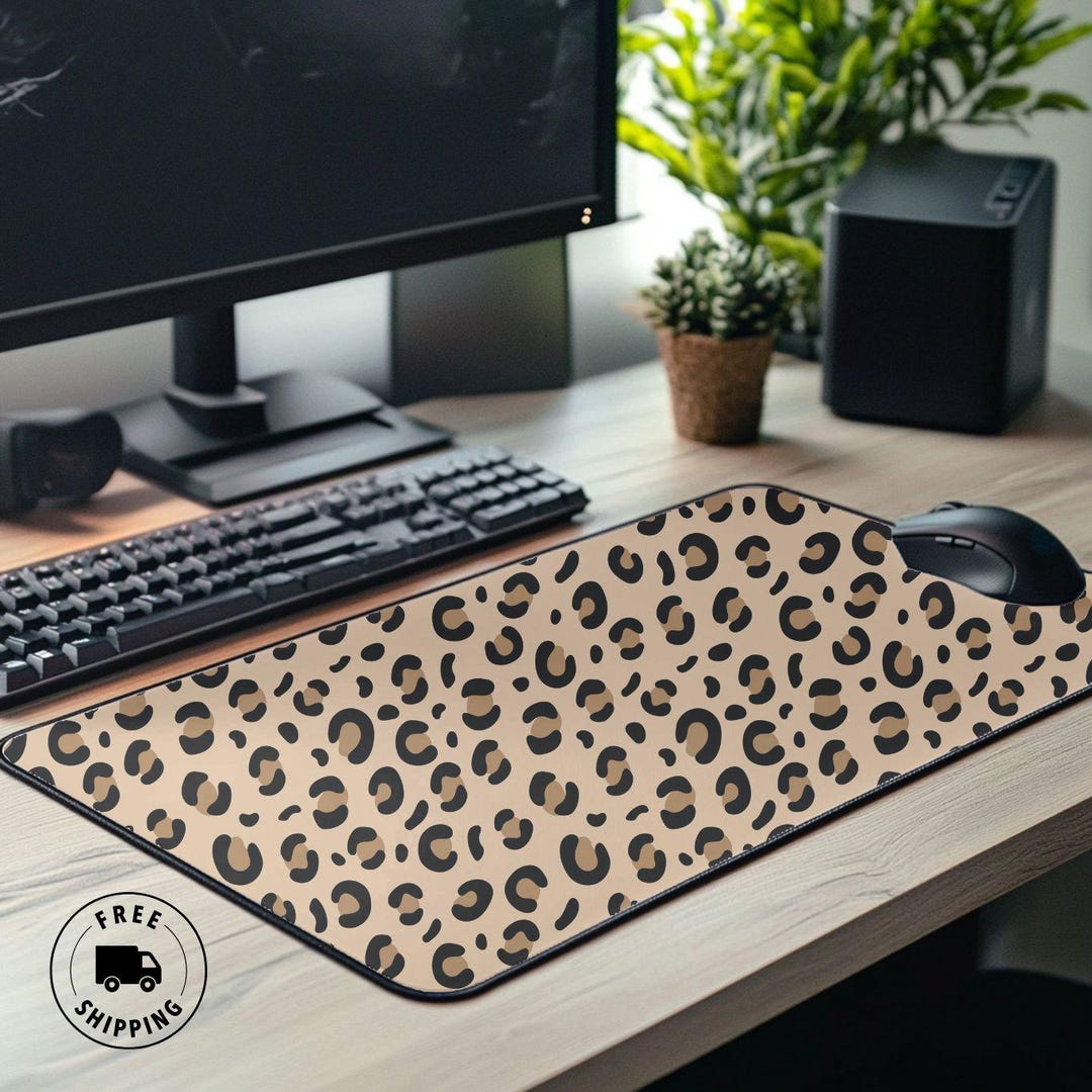 Leopard Desk Mat-animal Print Home Office Decor, Mouse Pad for Home ...