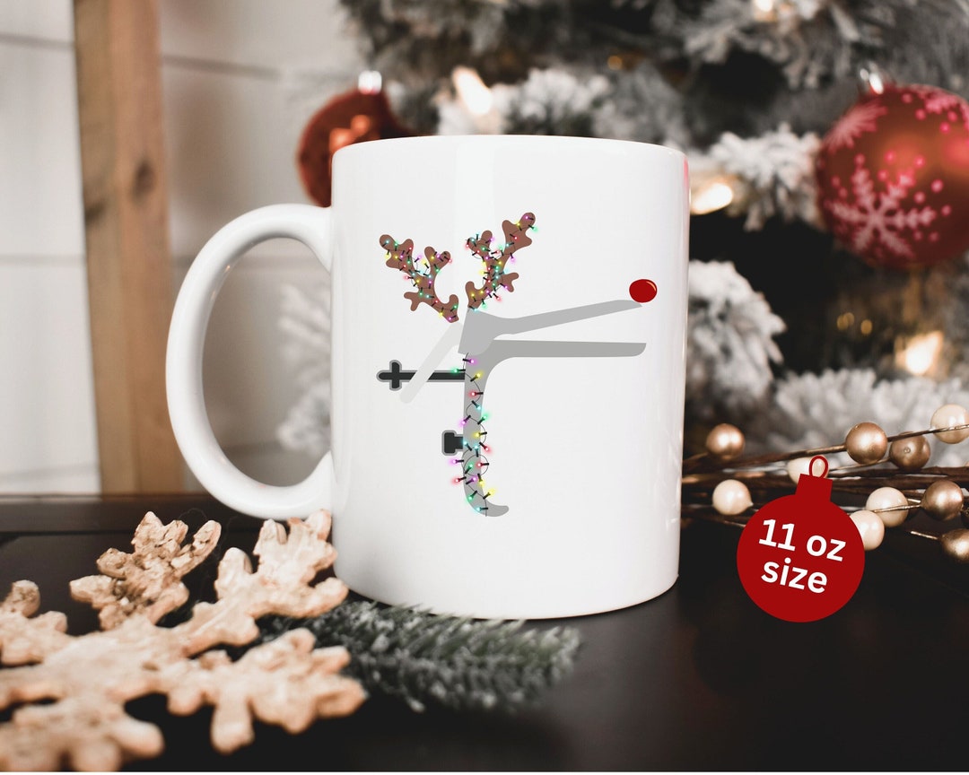 Gynecology Speculum Christmas Mug, Gynecologist Holiday Present, Funny ...