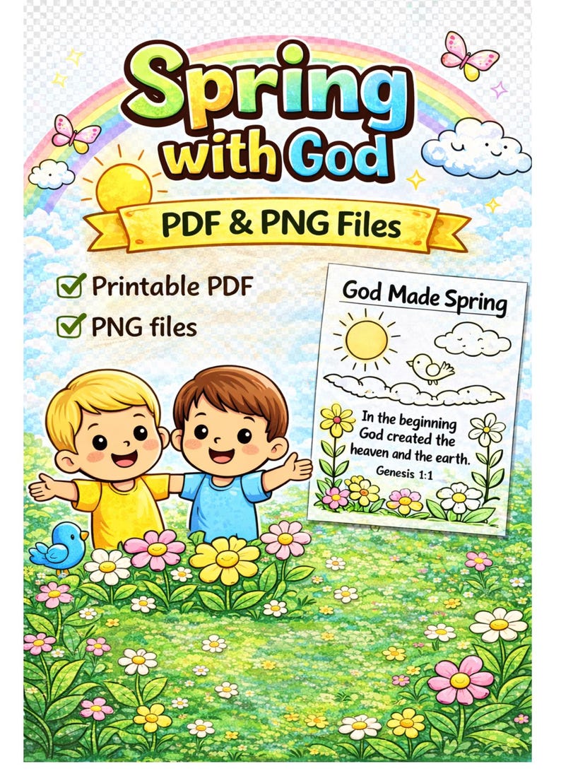 Spring With God Coloring & Activity Pages | Christian Kids Worksheets ...