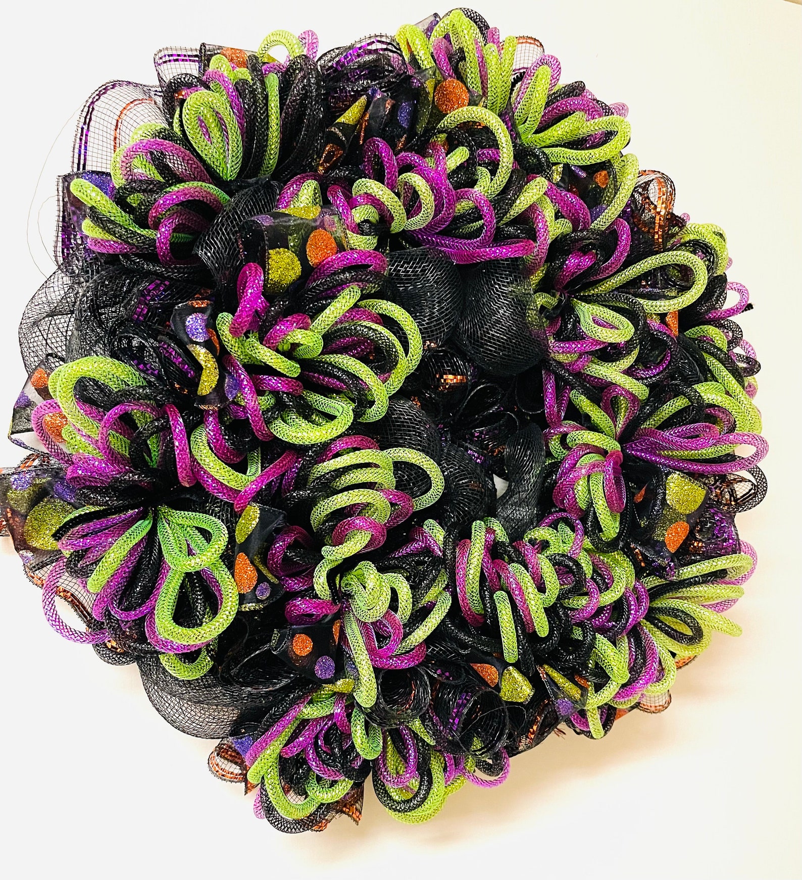 Halloween Deco Tube Wreath - Etsy
