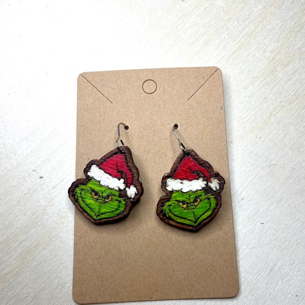 Grinch Earrings - Etsy