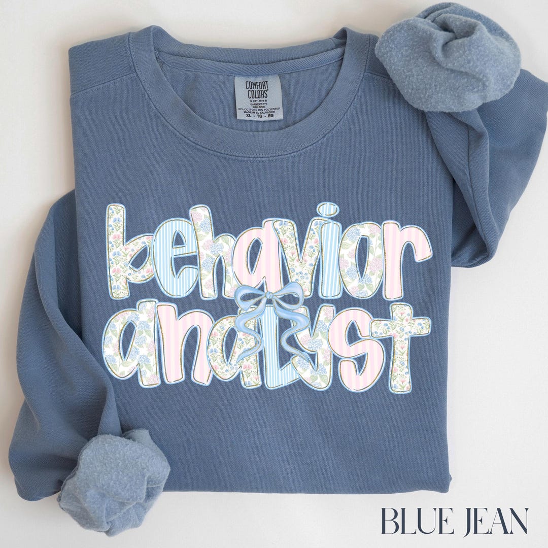 Comfort Colors BCBA Sweatshirt, Behavior Analyst Crewneck - Etsy