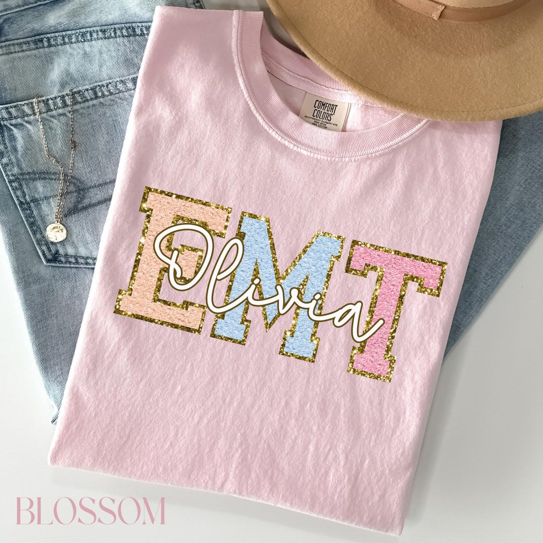 Custom Emt Shirt, Emt Nurse Gift, Personalized Emt T-shirt for Women ...