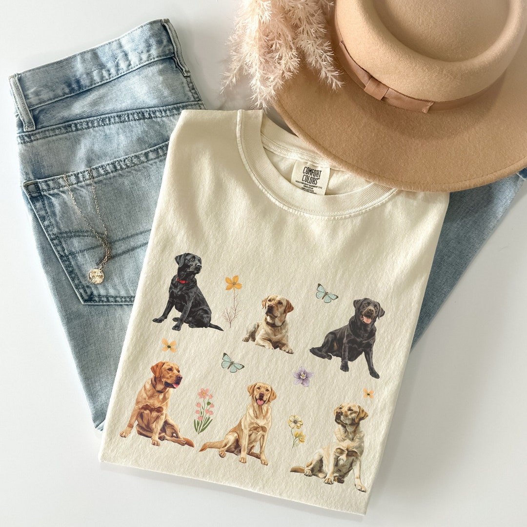 Labrador Cottage Core Shirt, Labrador Mom, Gift for Labrador Retriever ...