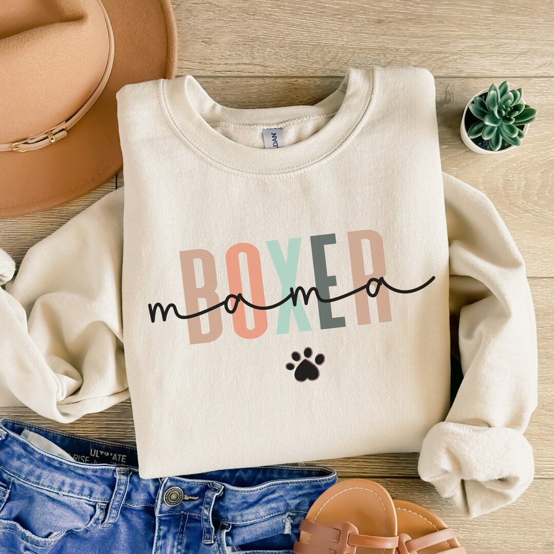 Boxer Mom Sweatshirt, Boxer Dog Sweater, Boxer Mom Gift, Dog Mom ...
