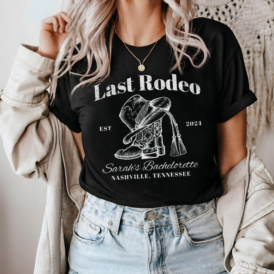 Personalized Last Rodeo Bridal Party Shirt, Custom Bachelorette Party ...